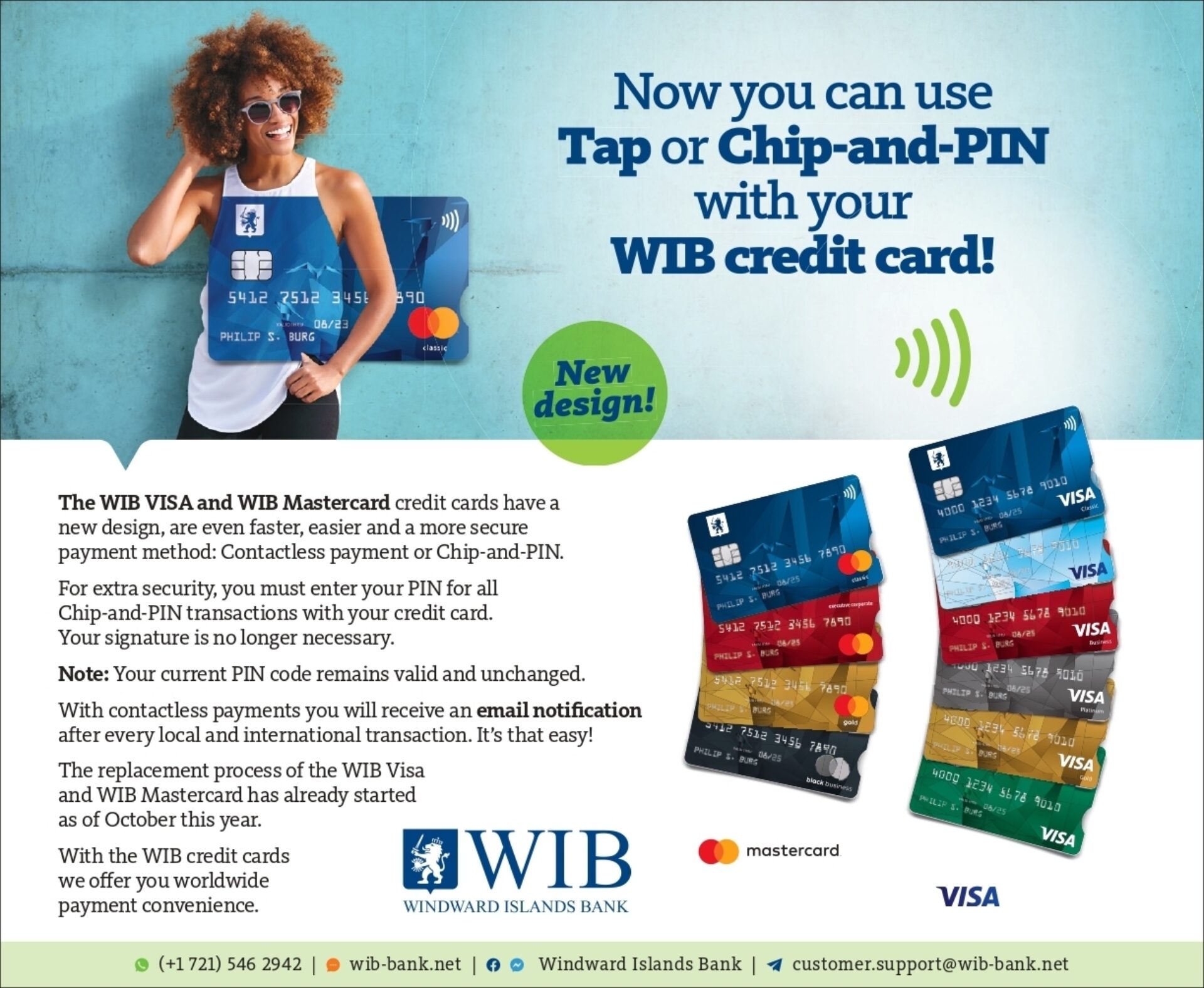 Tap or Chip-and-PIN with your WIB credit card - The Windward Islands Bank