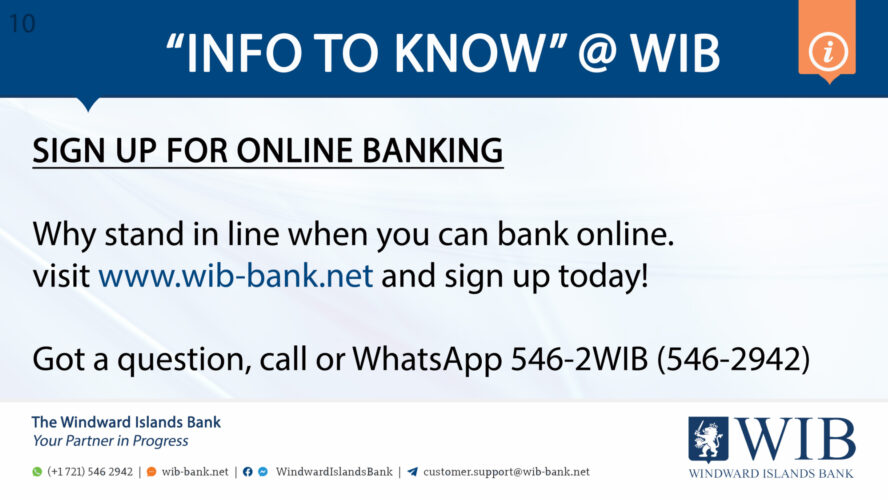 Info to know @ WIB - The Windward Islands Bank