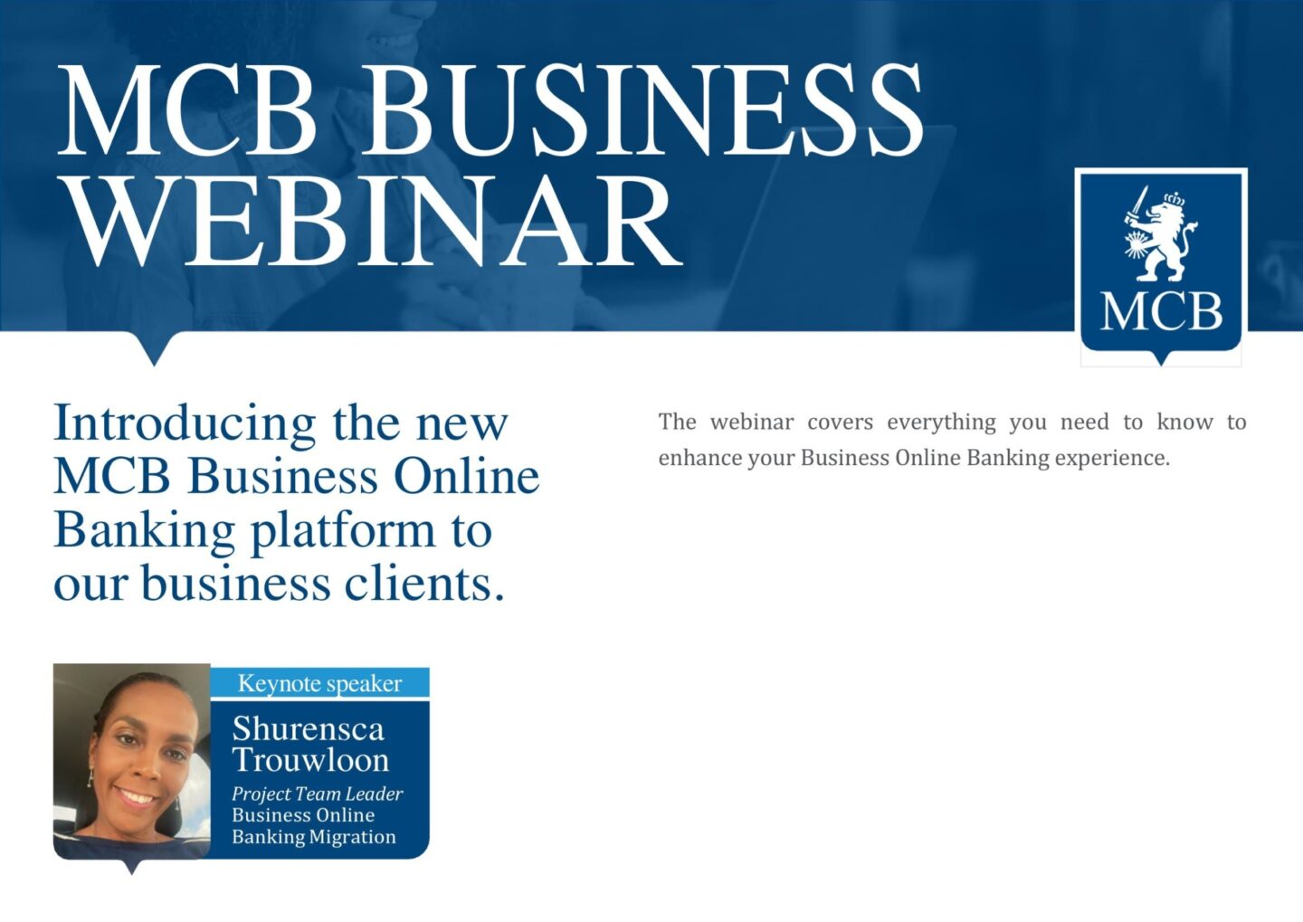 MCB Business Online Banking Webinar - Maduro & Curiel’s Bank