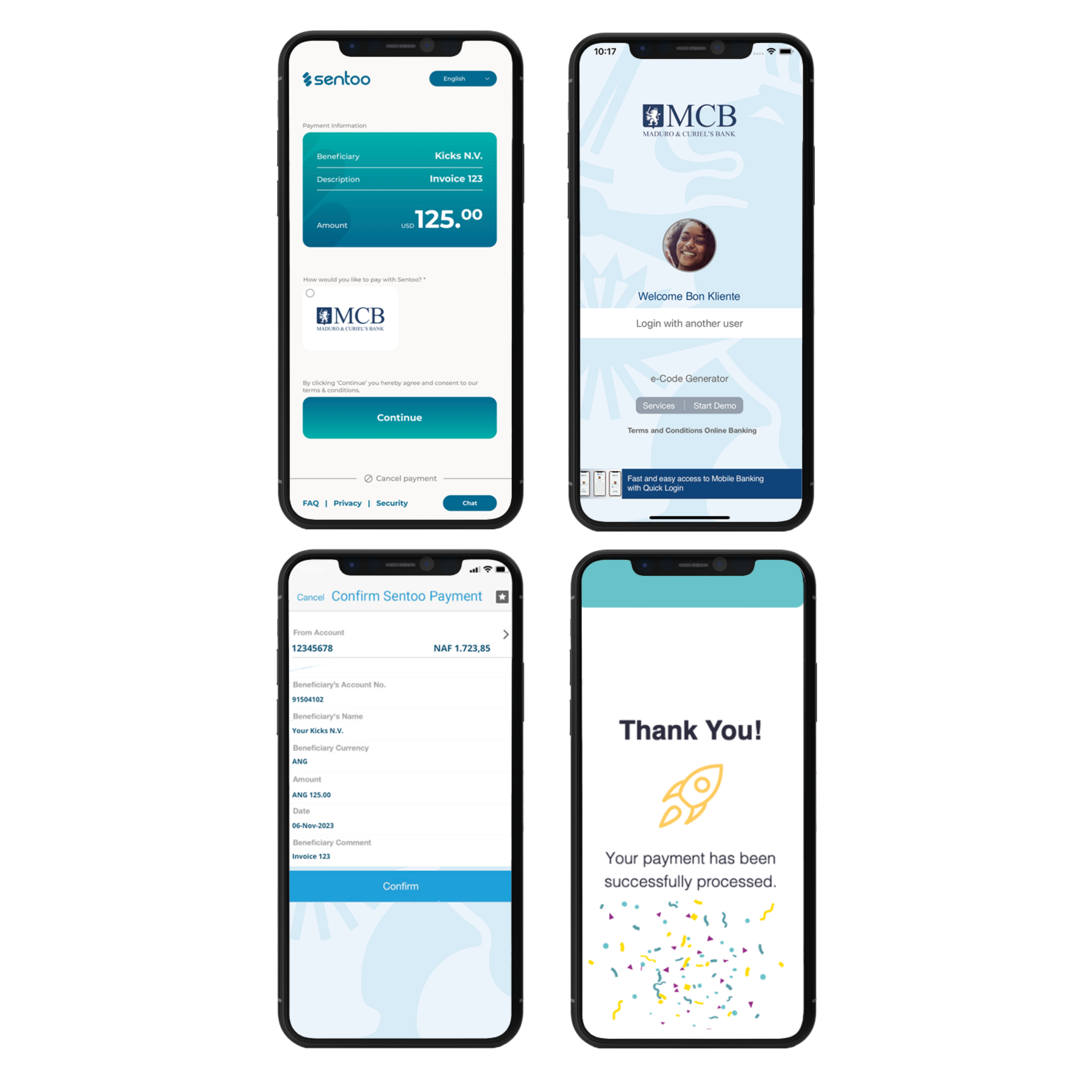 Sentoo payment solution - Maduro & Curiel’s Bank