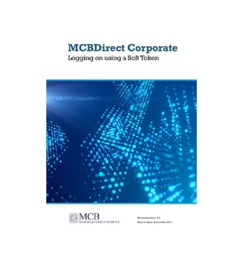 MCBDirect Corporate e-Code (soft token) - Maduro & Curiel’s Bank Bonaire